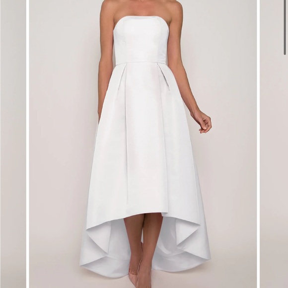 Alexia Maria | Dresses | Alexia Maria Silk Faille Strapless High Low ...